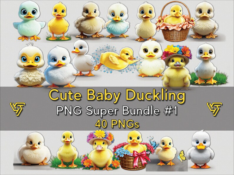 Cute Baby Ducks PNG Bundle #1 - Instantly Download Your Sublimation ...