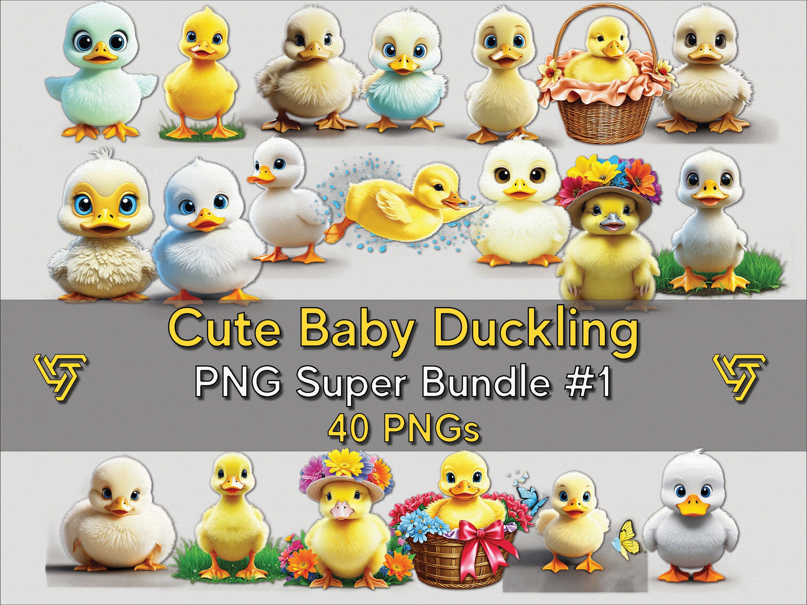 Cute Baby Ducks PNG Bundle #1 - Instantly Download Your Sublimation ...