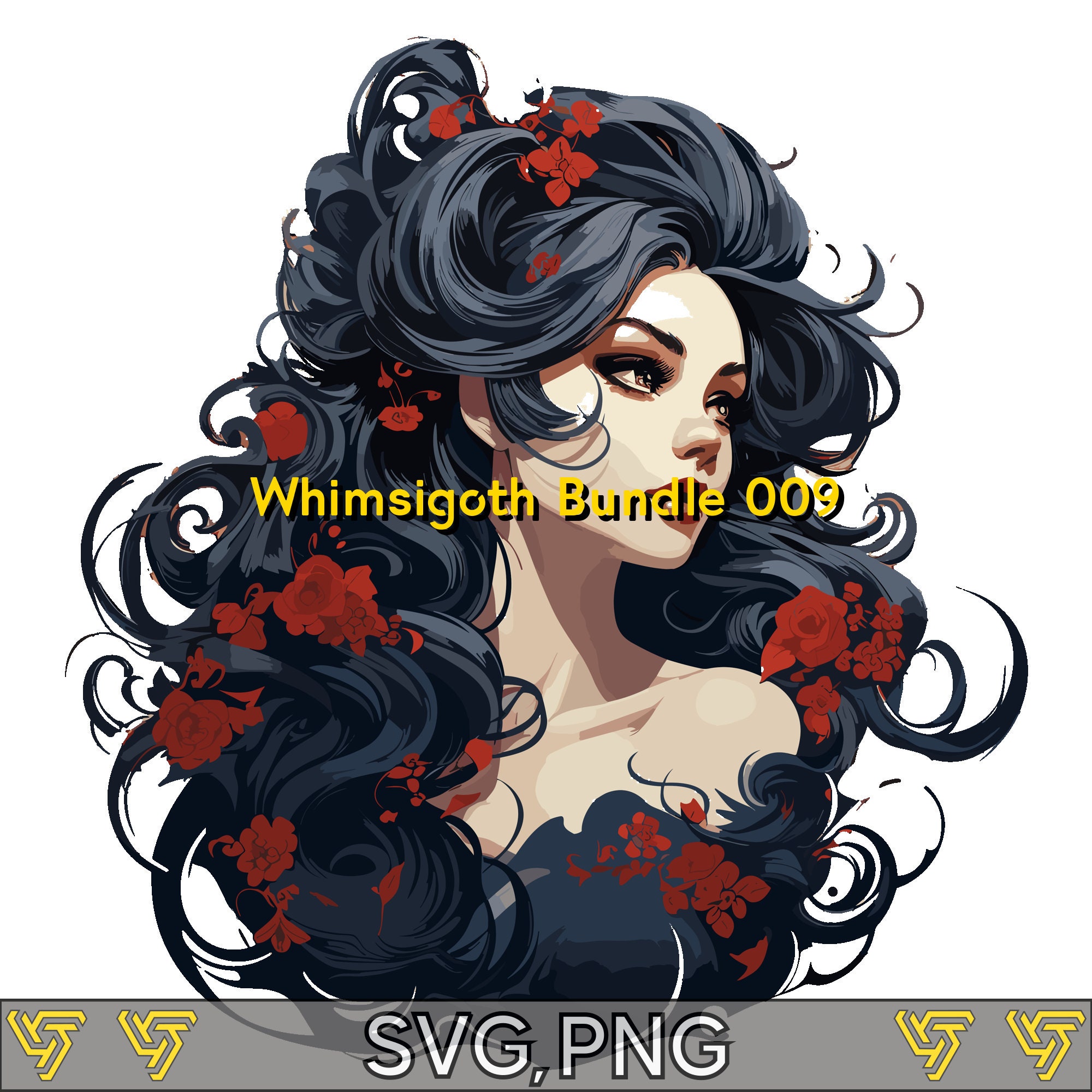 Whimsigoth Clipart Bundle 009 | 6 PNG and 6 SVG Instant Downloads | for ...