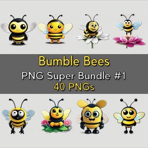 Bumble Bees PNG Bundle #1 - Instantly Download Your Sublimation ...
