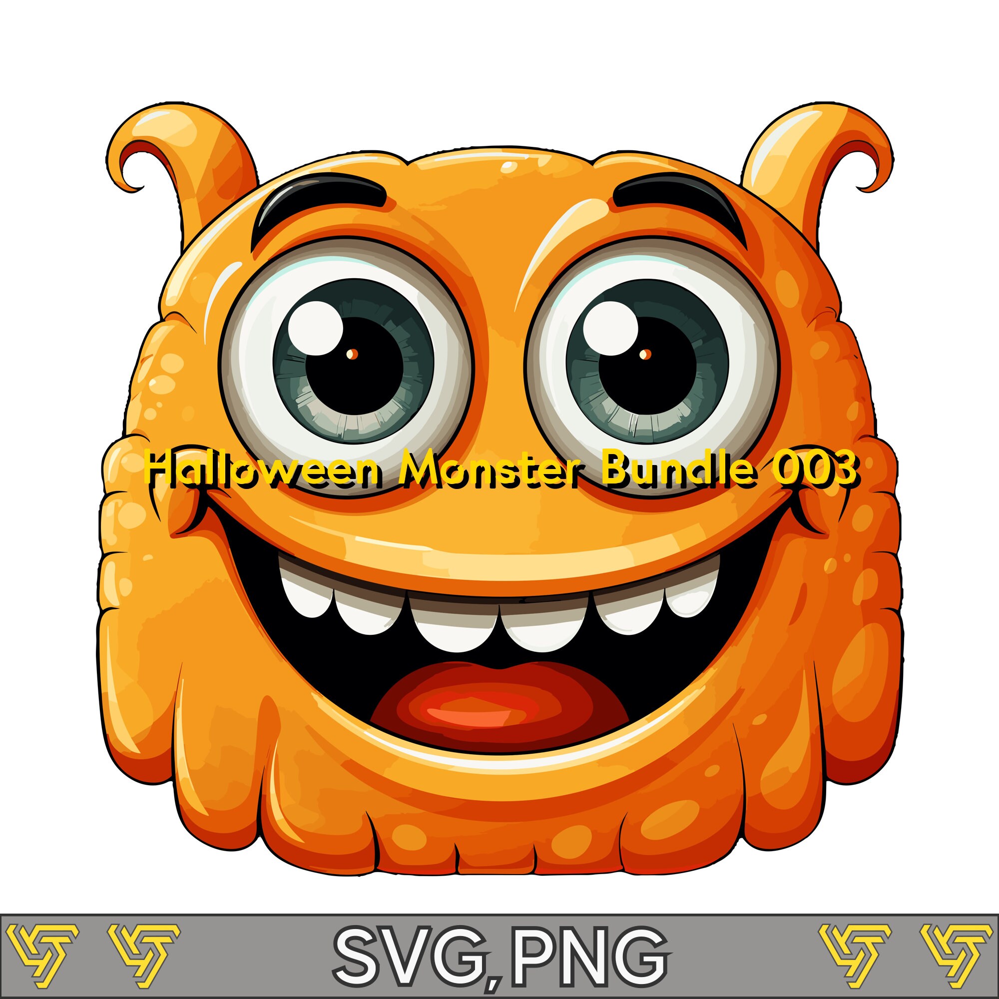 Halloween Monster Clipart Bundle 003 With 6 Designs in Our SVG - Etsy