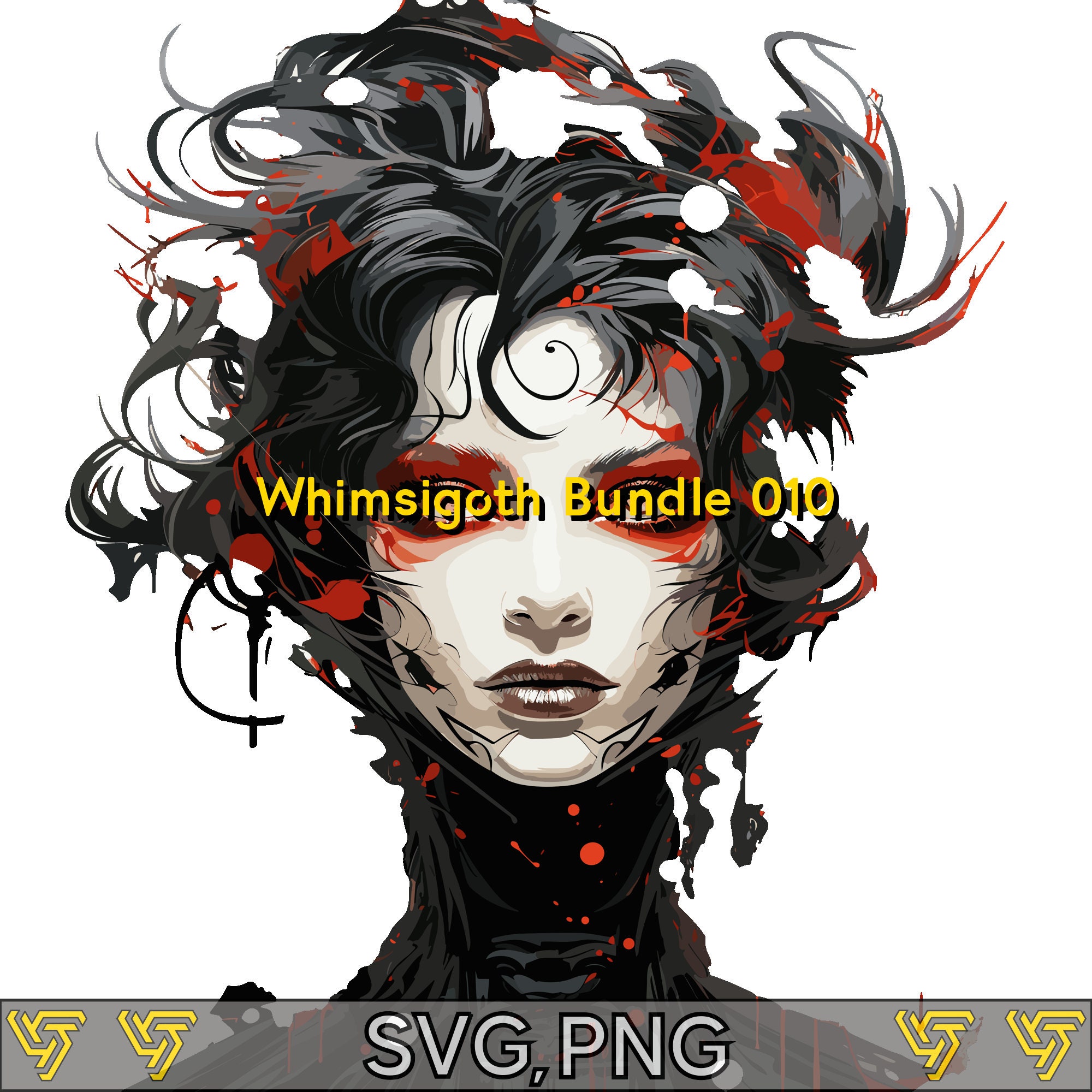 Whimsigoth Clipart Bundle 010 | 6 PNG and 6 SVG Instant Downloads | for ...