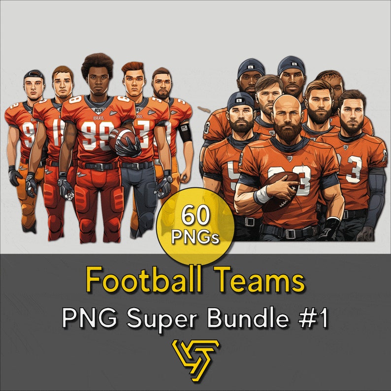 Football Teams PNG Clipart Bundle 1 Instantly Download 60 Designs as ...