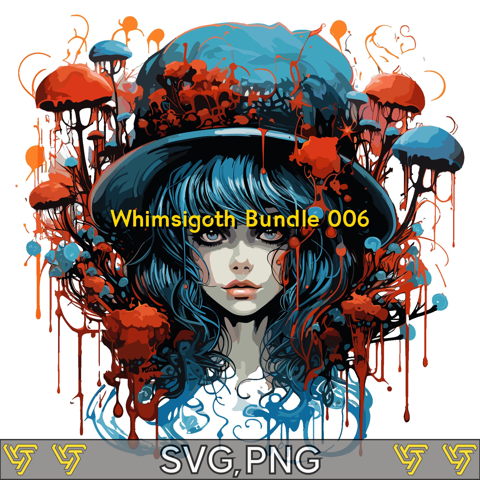 Whimsigoth Clipart Bundle 006 | 6 PNG and 6 SVG Instant Downloads | for ...