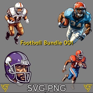 Football Clipart Bundle 001 | 8 Designs in Each Football SVG Bundle and ...