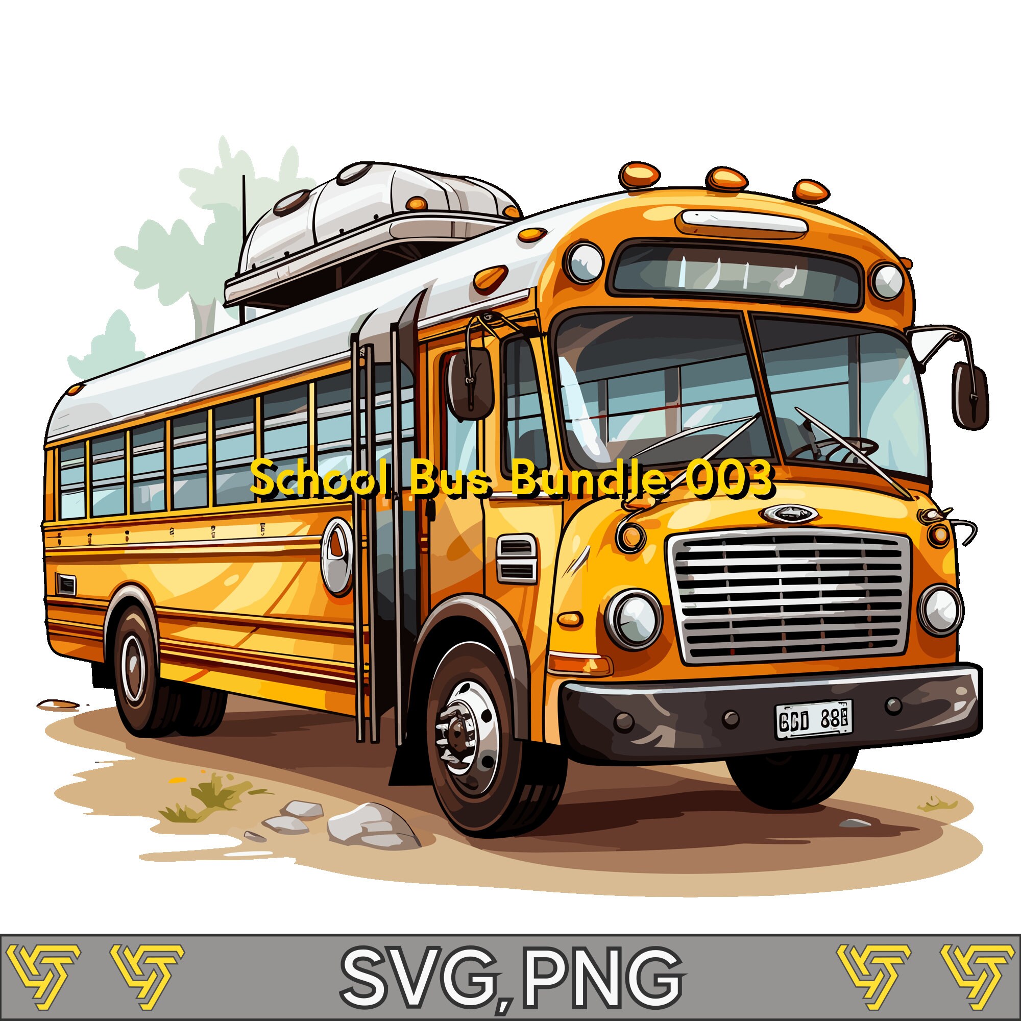 Colorful School Bus SVG Bundle 003 : 6 Designs Transparent - Etsy