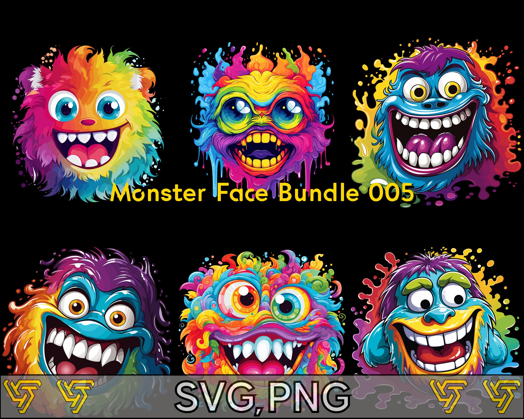 Scary Monster Face Clip Art