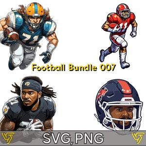 Football Clipart Bundle 007 | 8 Designs in Each Football SVG Bundle and ...