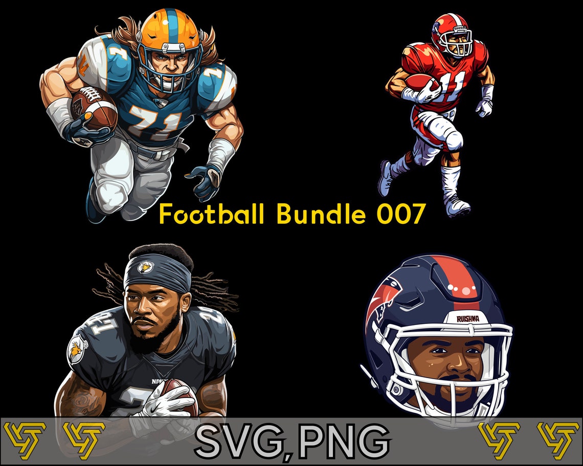 Football Clipart Bundle 007 | 8 Designs in Each Football SVG Bundle and ...