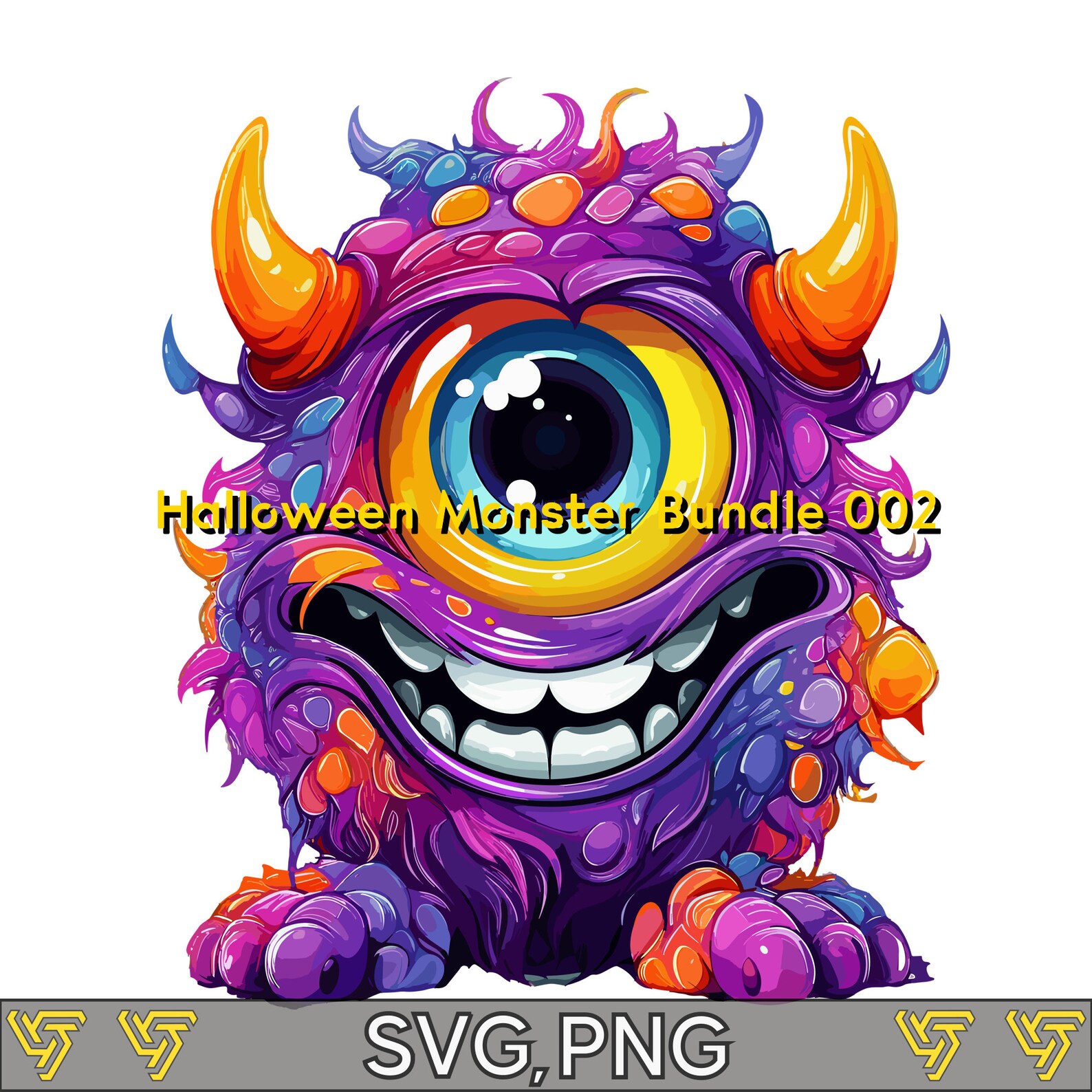 Halloween Monster Clipart Bundle 002 With 6 Designs in Our SVG Bundle ...