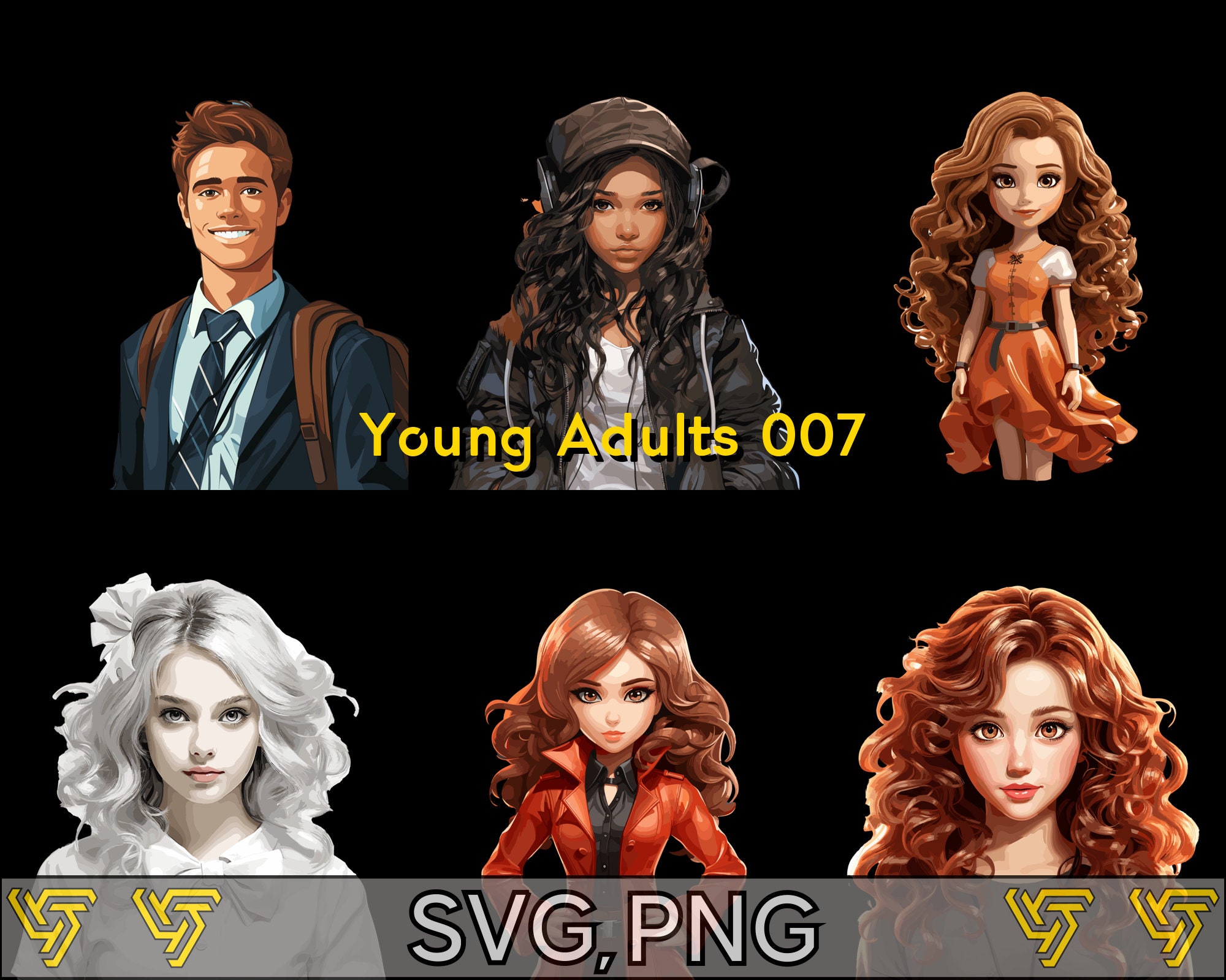 Teen/young Adult SVG Bundle 007 12 Trendy Designs With 300 DPI ...