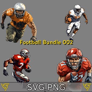 Football Clipart Bundle 002 | 8 Designs in Each Football SVG Bundle and ...