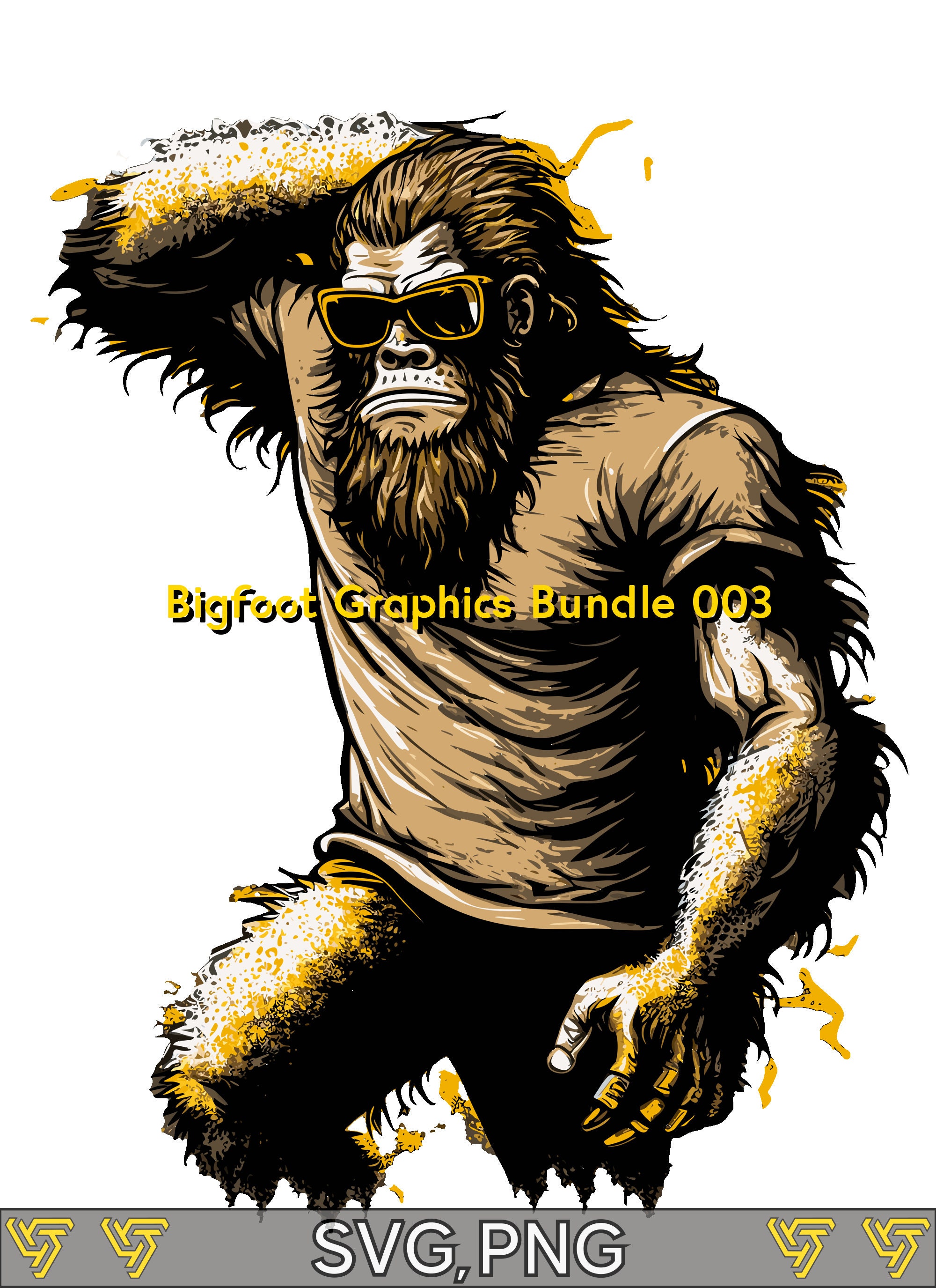 Bigfoot Clipart Bundle 003 | PNG & SVG Instant Downloads | for T-shirts ...