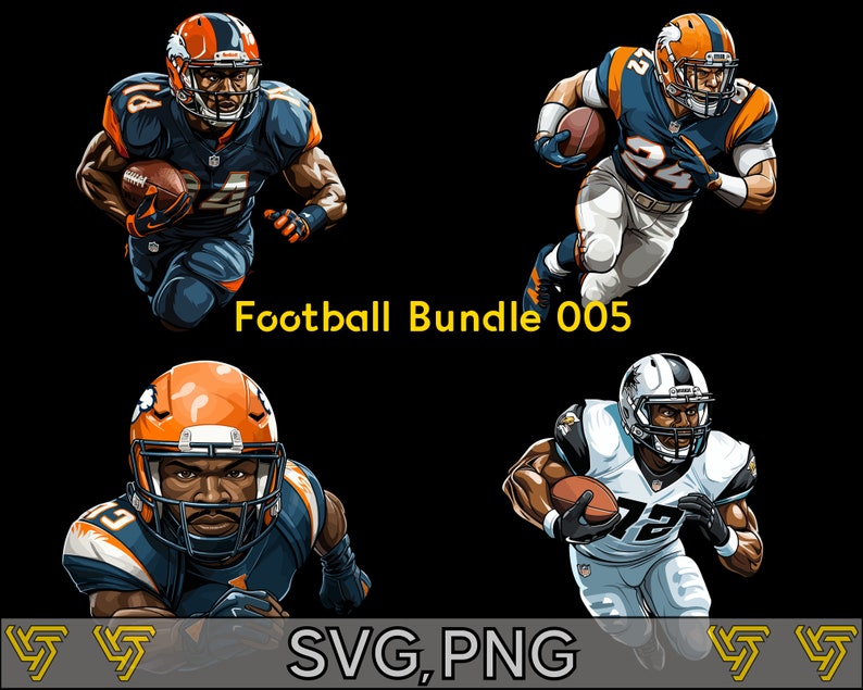 Football Clipart Bundle 005 8 Designs in Each Football SVG - Etsy