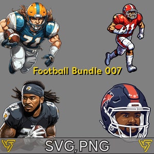 Football Clipart Bundle 007 | 8 Designs in Each Football SVG Bundle and ...