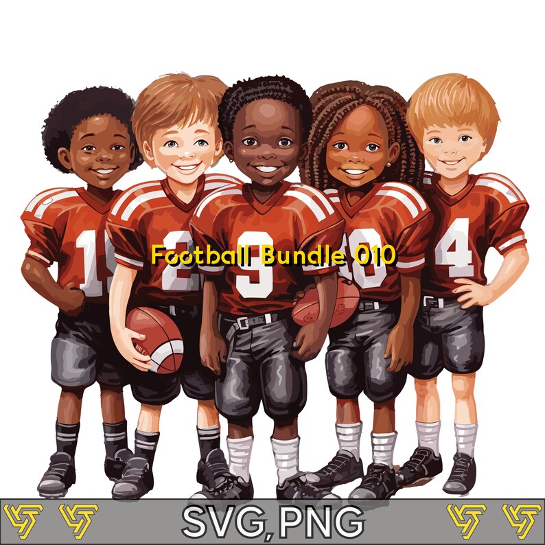 Football Clipart Bundle 010 | 6 Designs in Each Football SVG Bundle and ...