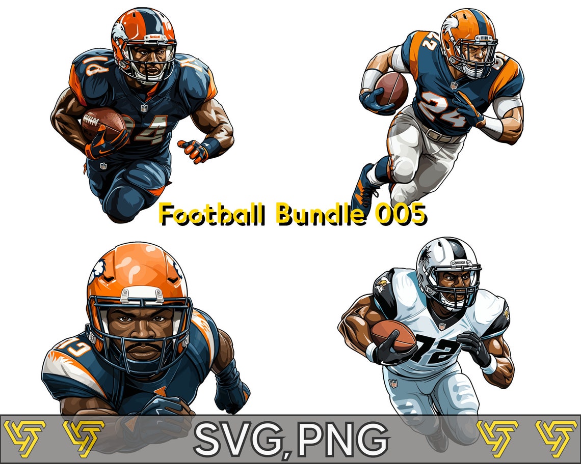 Football Clipart Bundle 005 8 Designs in Each Football SVG - Etsy