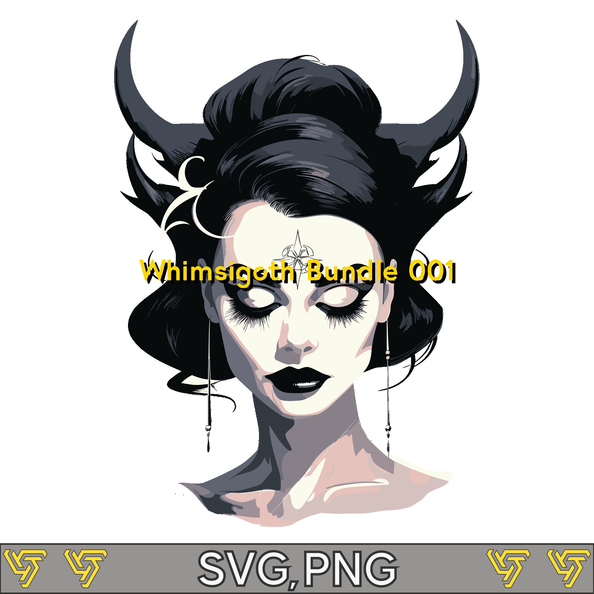 Whimsigoth Clipart Bundle 001 6 PNG and 6 SVG Instant - Etsy