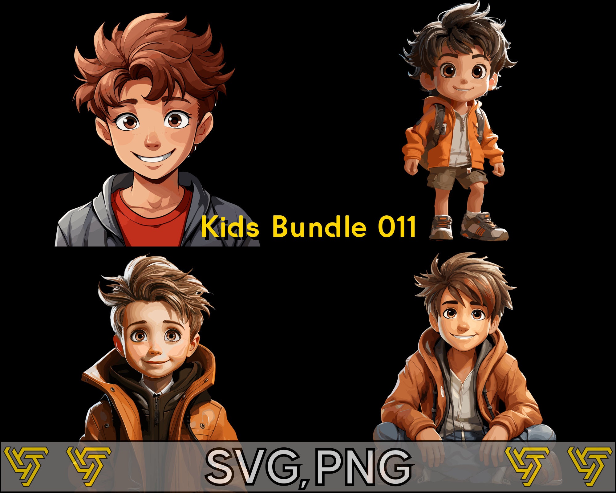 Colorful Kids SVG Bundle 011: 16 Fun and Playful Designs With ...