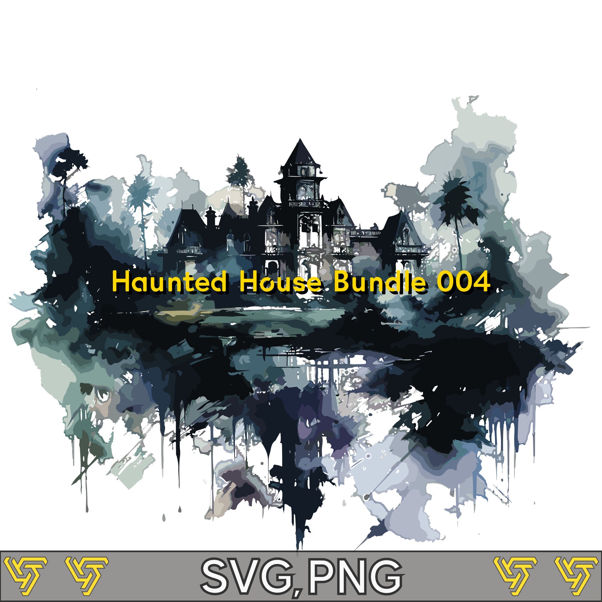 Halloween Haunted House Clipart Bundle 004 With 6 Designs in - Etsy