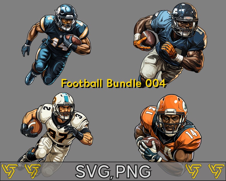 Football Clipart Bundle 004 8 Designs in Each Football SVG Bundle and ...