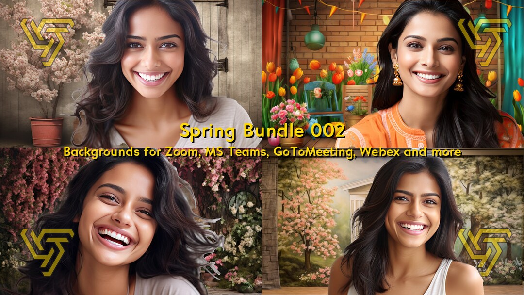 Springtime Splendor Digital Download Bundle 002 - 4 Backgrounds ...
