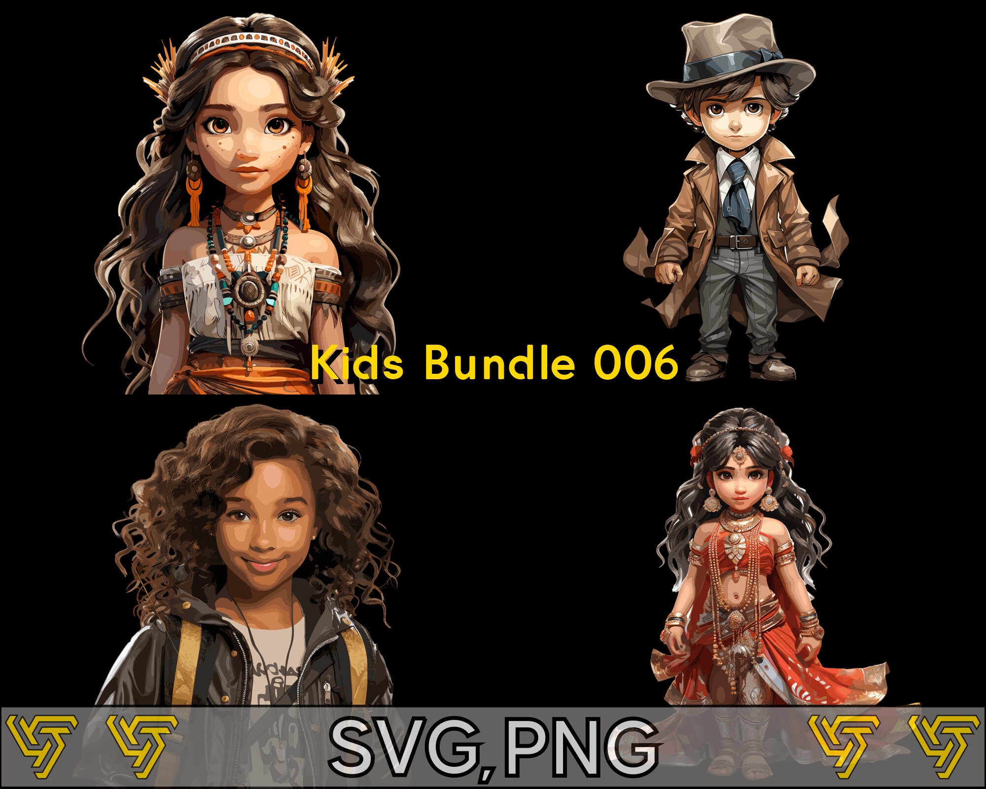 Kids SVG Bundle 006 16 SVG Instant Downloads 16 - Etsy