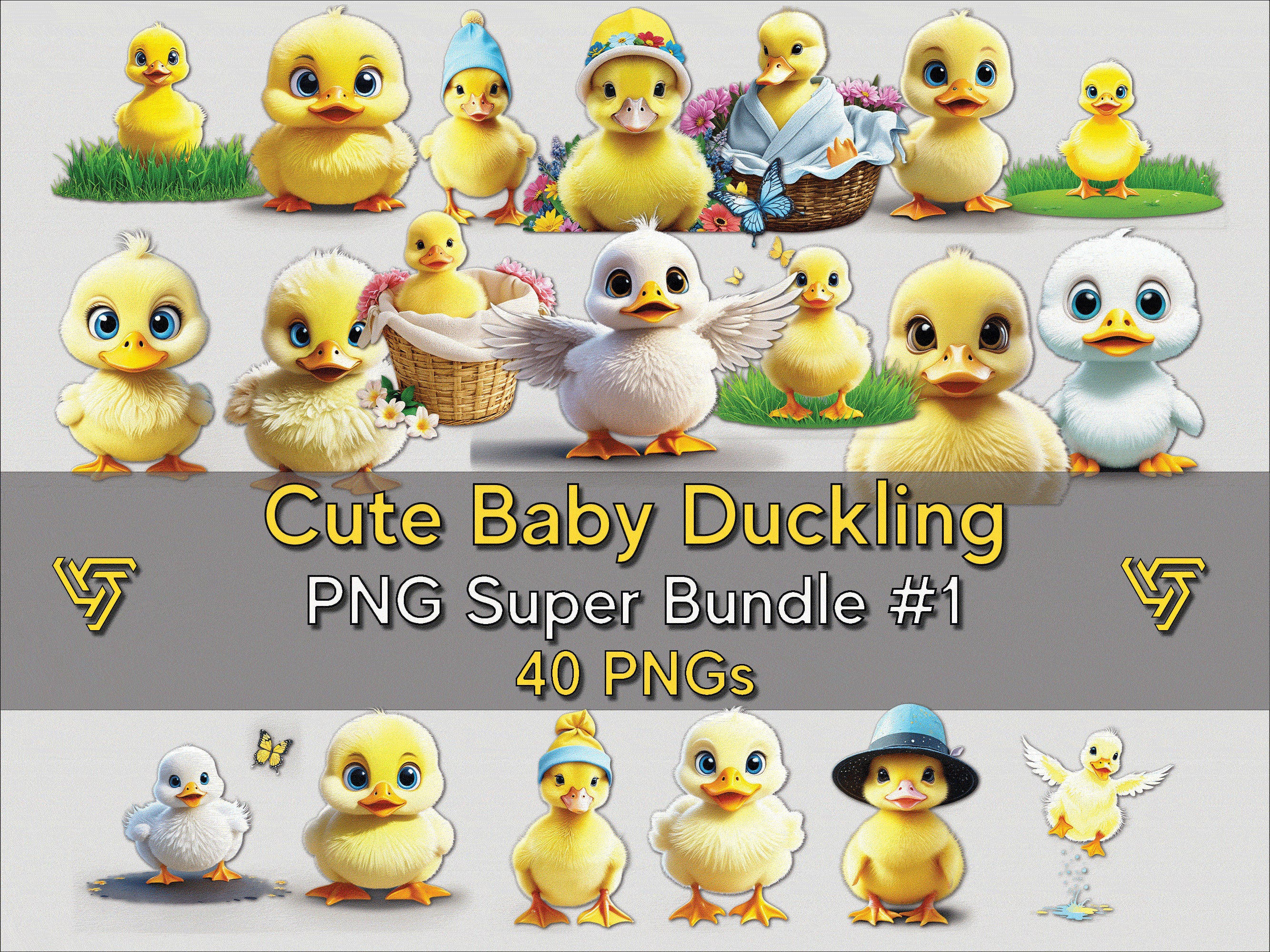 Cute Baby Ducks PNG Bundle #1 - Instantly Download Your Sublimation ...