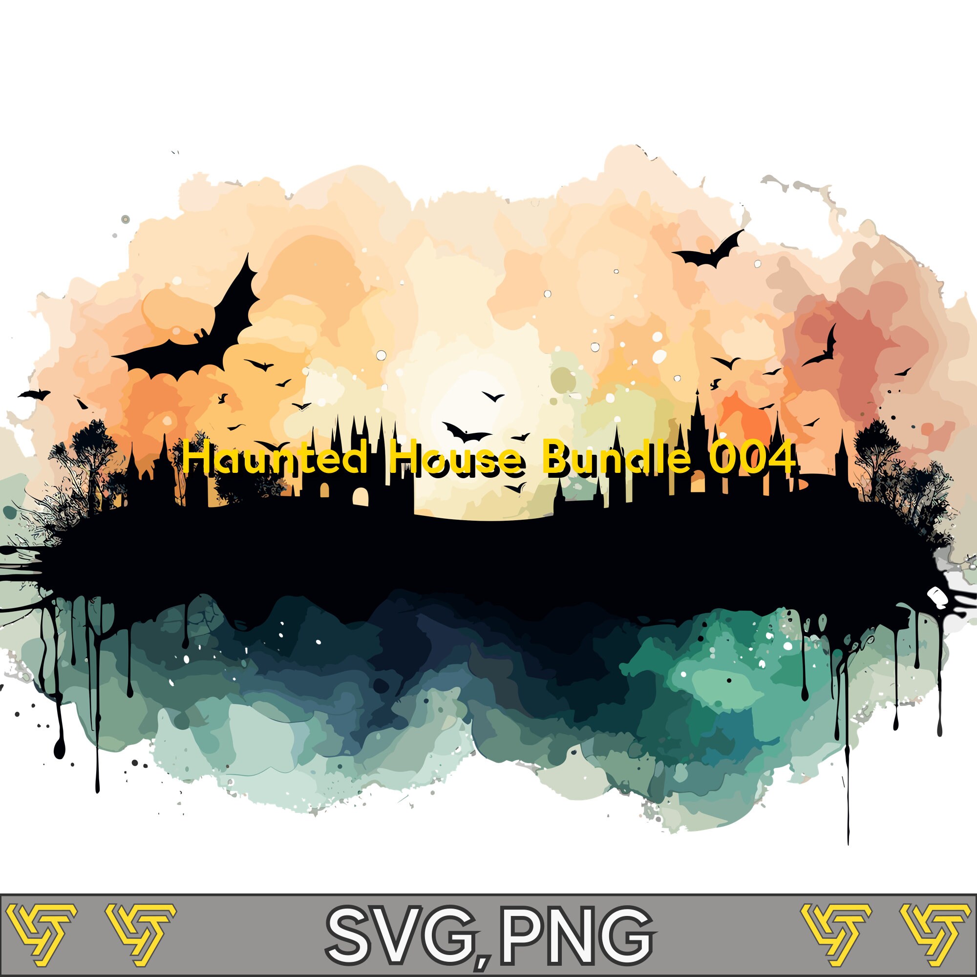 Halloween Haunted House Clipart Bundle 004 With 6 Designs in - Etsy