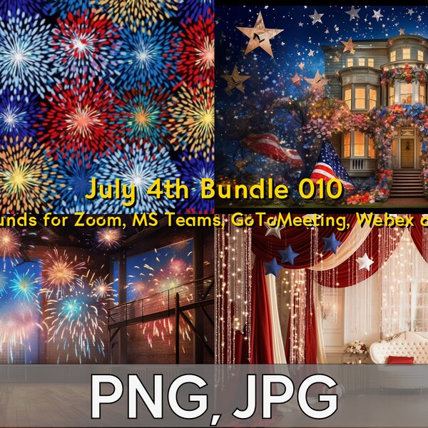 4th of July Zoom Background - Etsy