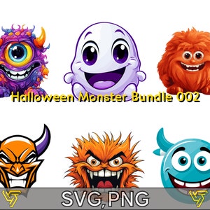 Halloween Monster Clipart Bundle 002 With 6 Designs in Our SVG Bundle ...