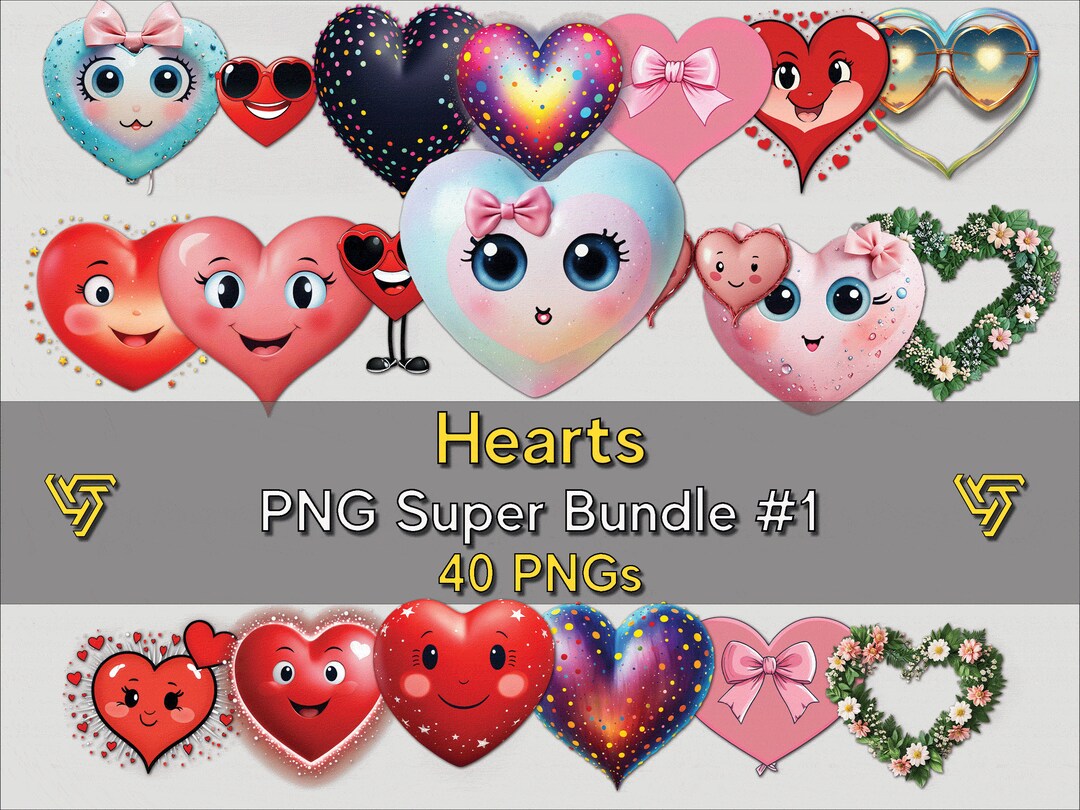 Transparent Heart PNG Clipart Set #1 | 40 High-resolution Designs for ...