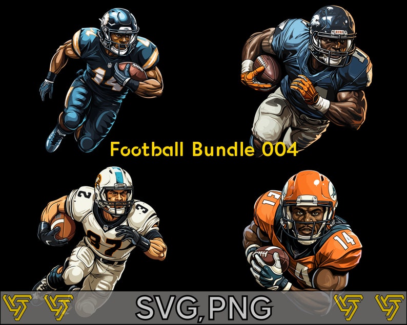 Football Clipart Bundle 004 8 Designs in Each Football SVG Bundle and ...