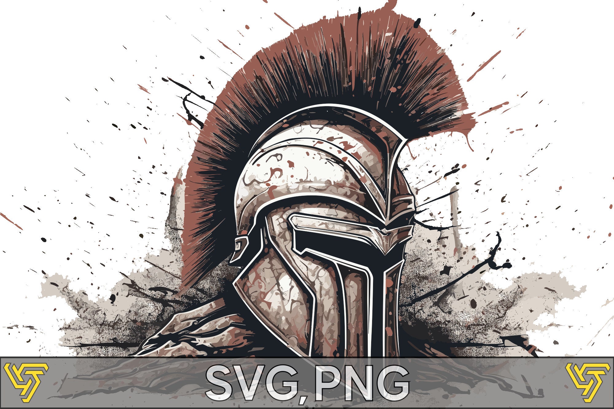 Epic Spartan Helmet 030 - SVG and PNG | Instant Digital Download | Wall ...