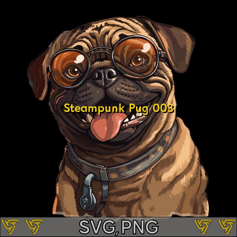 Steampunk Pug Clipart Bundle 003 4 Designs Steampunk Pug SVG Bundle ...
