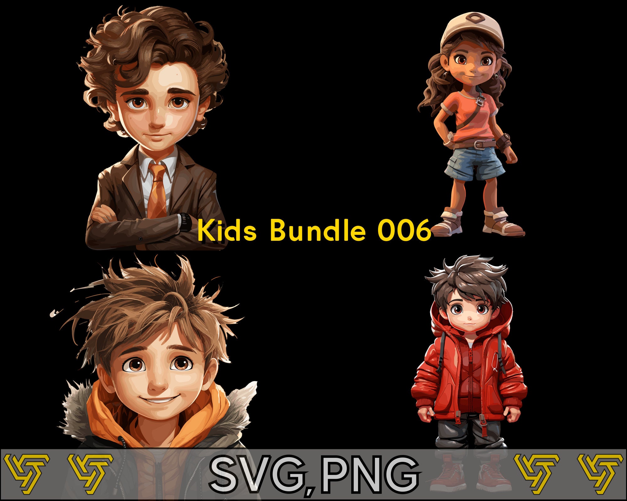 Kids SVG Bundle 006 16 SVG Instant Downloads 16 - Etsy