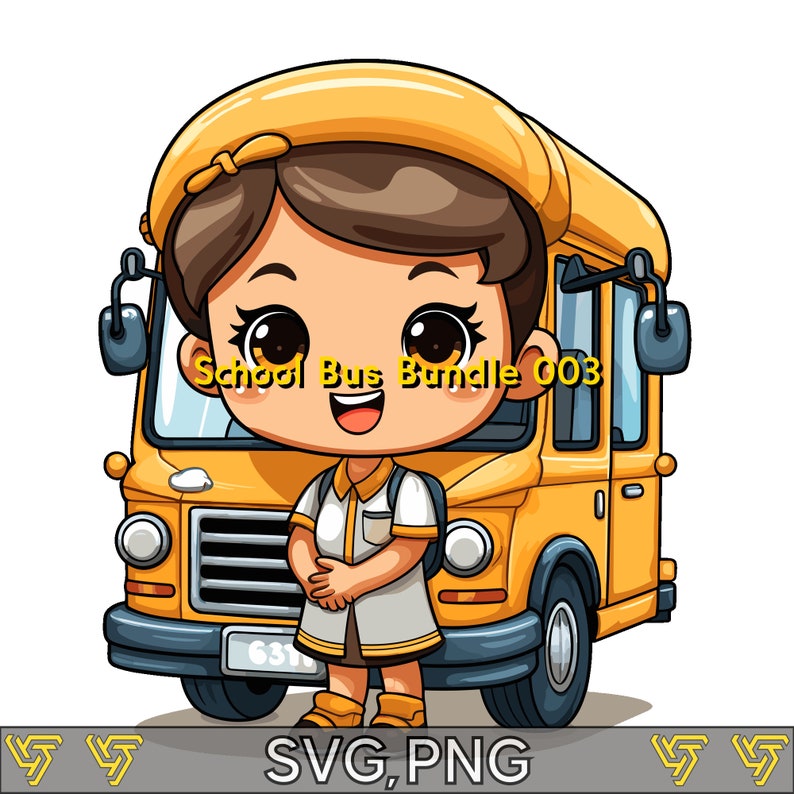 Colorful School Bus SVG Bundle 003 : 6 Designs Transparent - Etsy