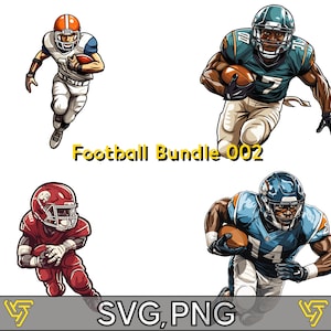 Football Clipart Bundle 002 | 8 Designs in Each Football SVG Bundle and ...