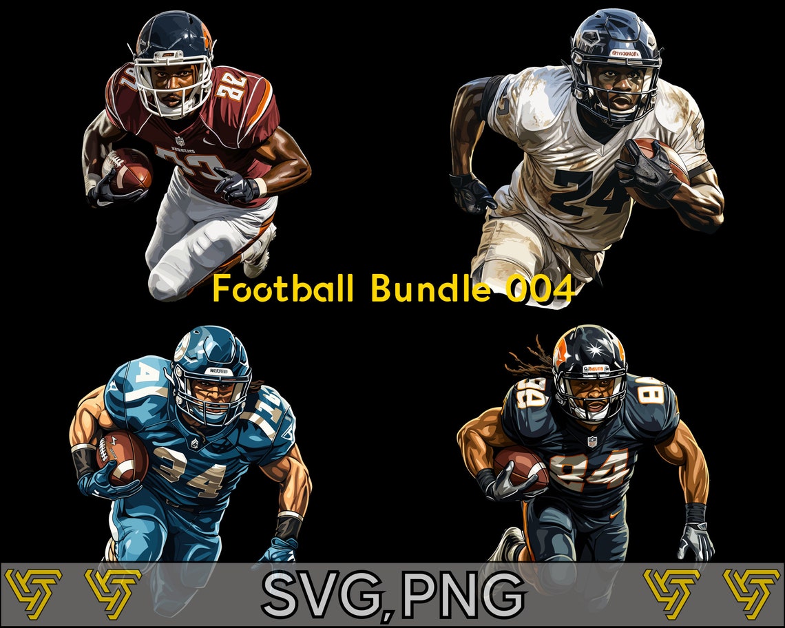 Football Clipart Bundle 004 8 Designs in Each Football SVG Bundle and ...