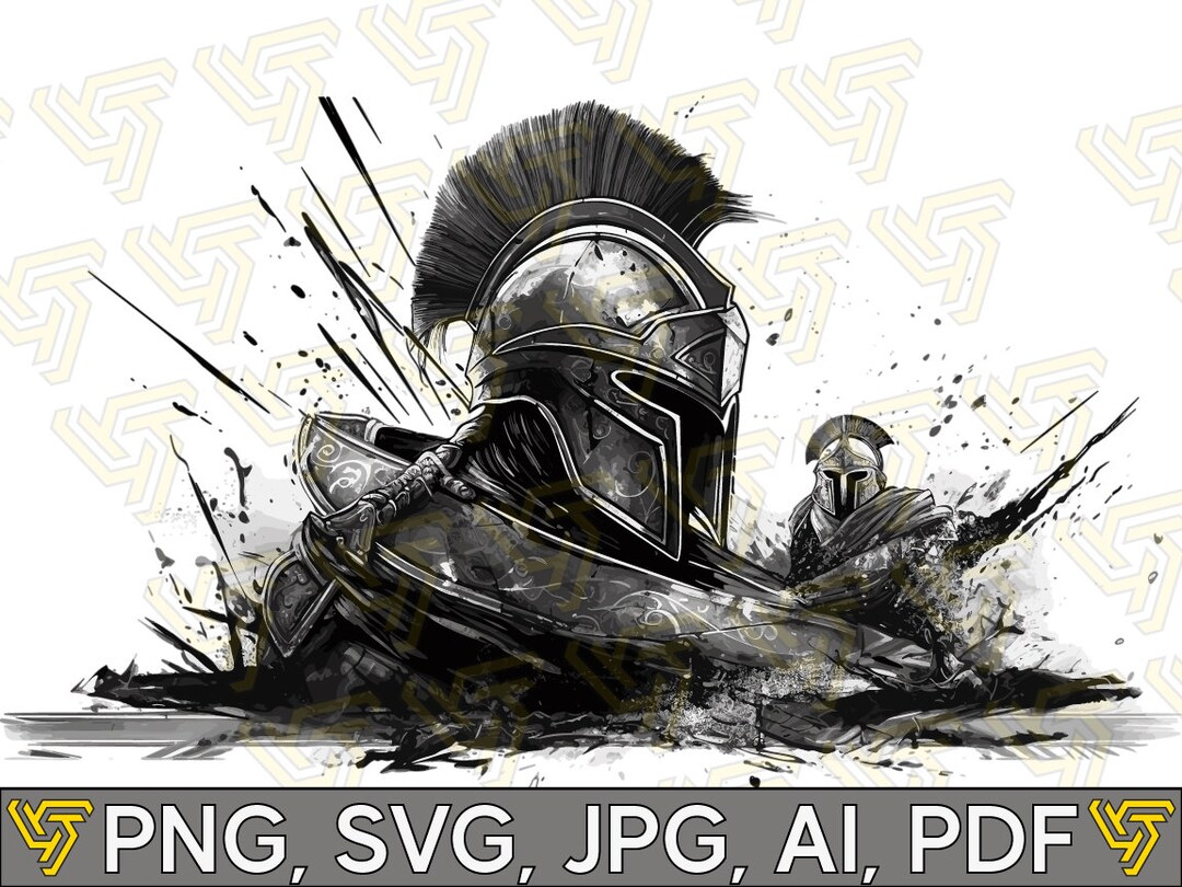 Epic Spartan Helmet 001 - Digital Download (SVG/PNG) - Etsy