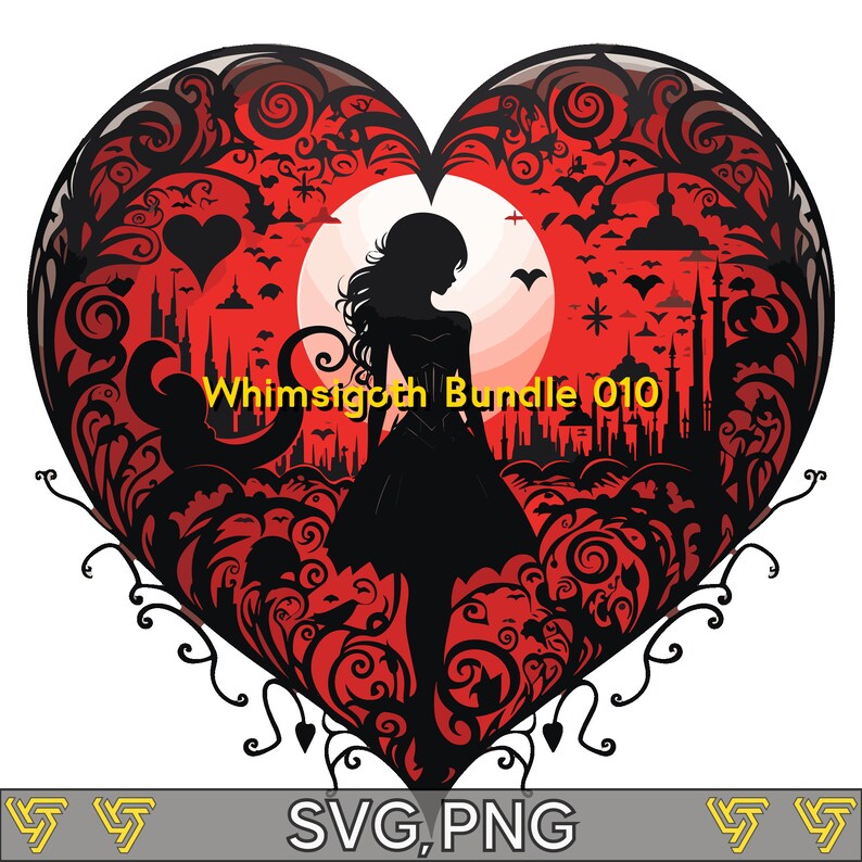 Whimsigoth Clipart Bundle 010 | 6 PNG and 6 SVG Instant Downloads | for ...