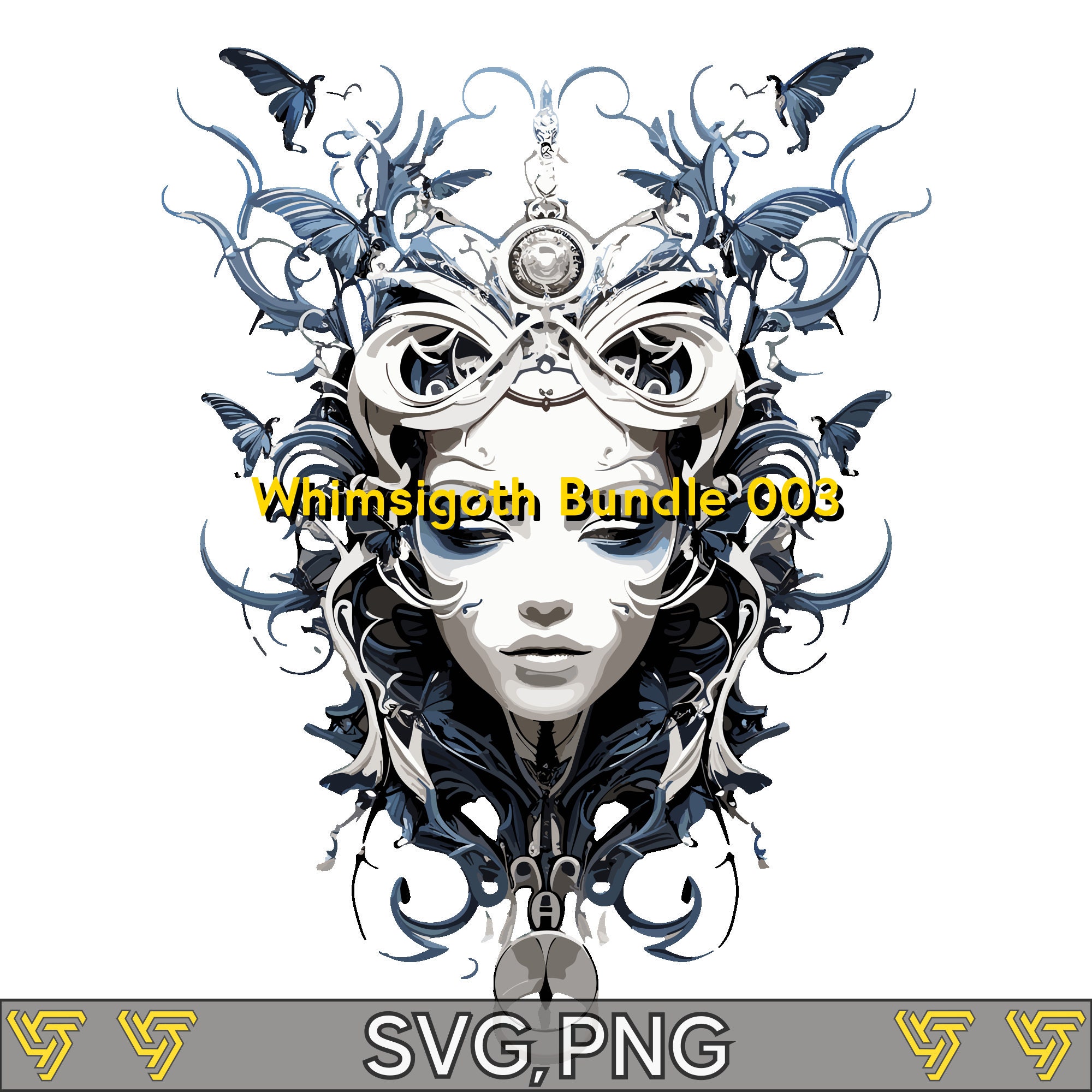Whimsigoth Clipart Bundle 003 6 PNG and 6 SVG Instant - Etsy