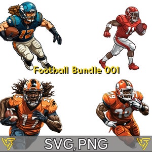 Football Clipart Bundle 001 | 8 Designs in Each Football SVG Bundle and ...