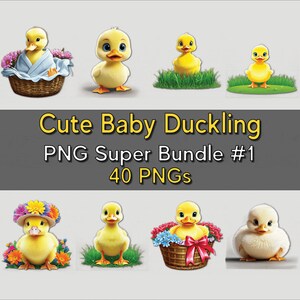 Cute Baby Ducks PNG Bundle #1 - Instantly Download Your Sublimation ...