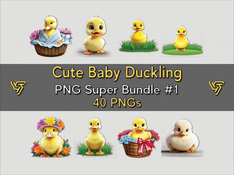 Cute Baby Ducks PNG Bundle #1 - Instantly Download Your Sublimation ...