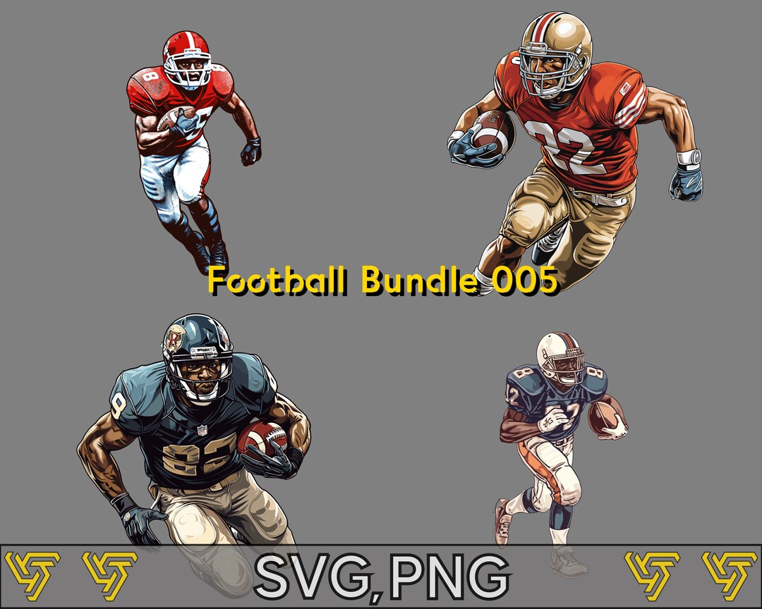 Football Clipart Bundle 005 | 8 Designs in Each Football SVG Bundle and ...