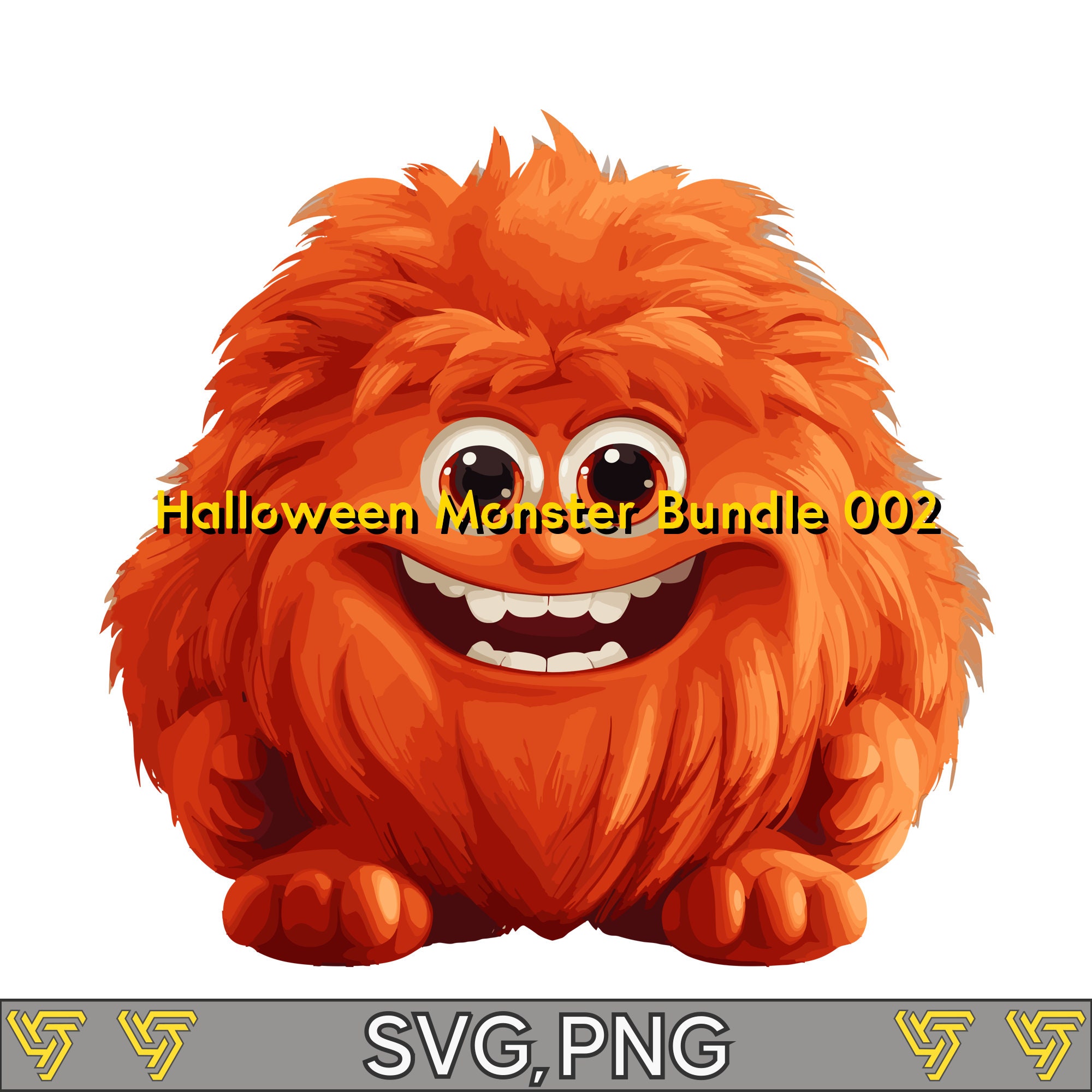 Halloween Monster Clipart Bundle 002 With 6 Designs in Our SVG - Etsy