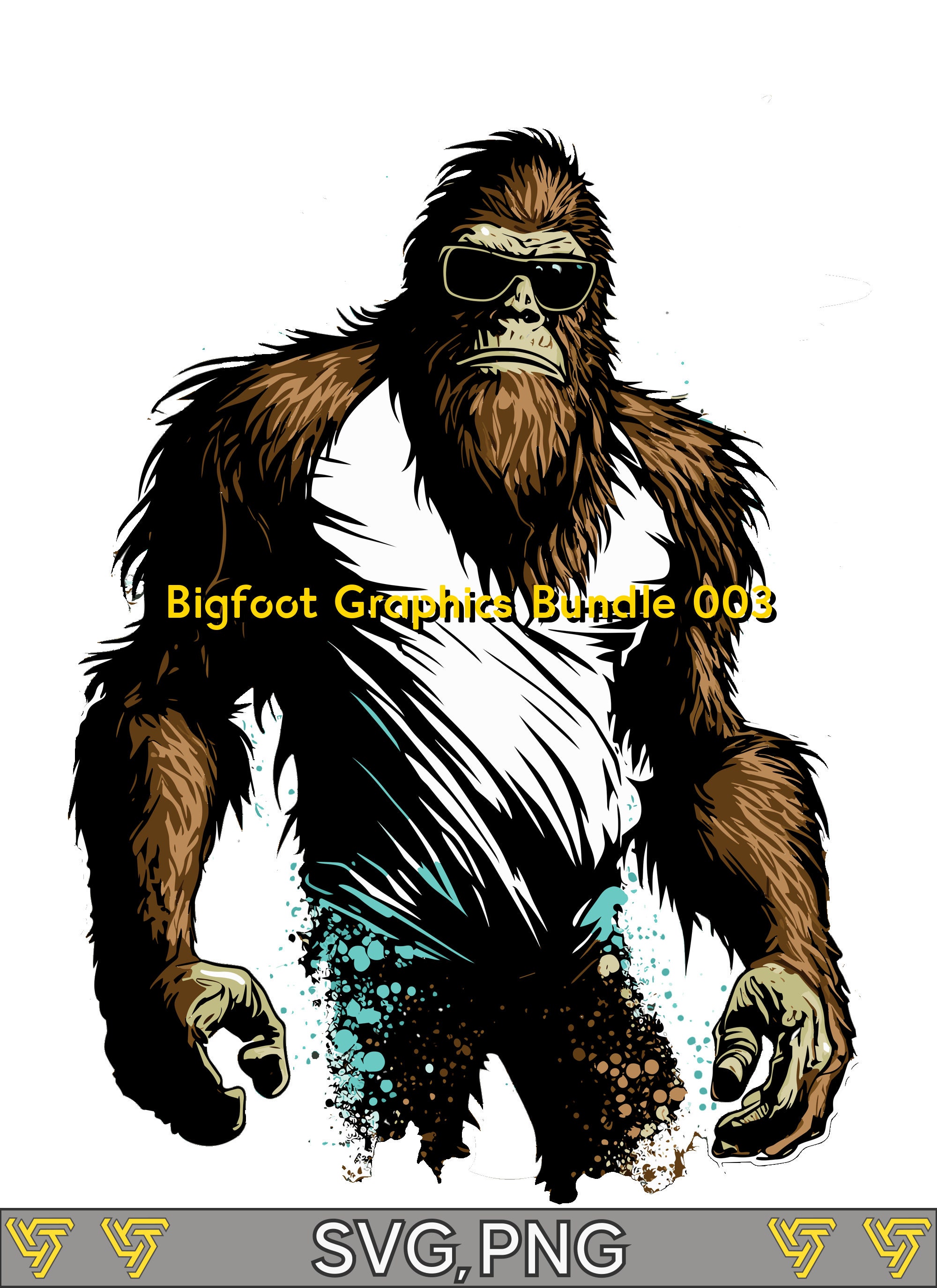 Bigfoot Clipart Bundle 003 | PNG & SVG Instant Downloads | for T-shirts ...