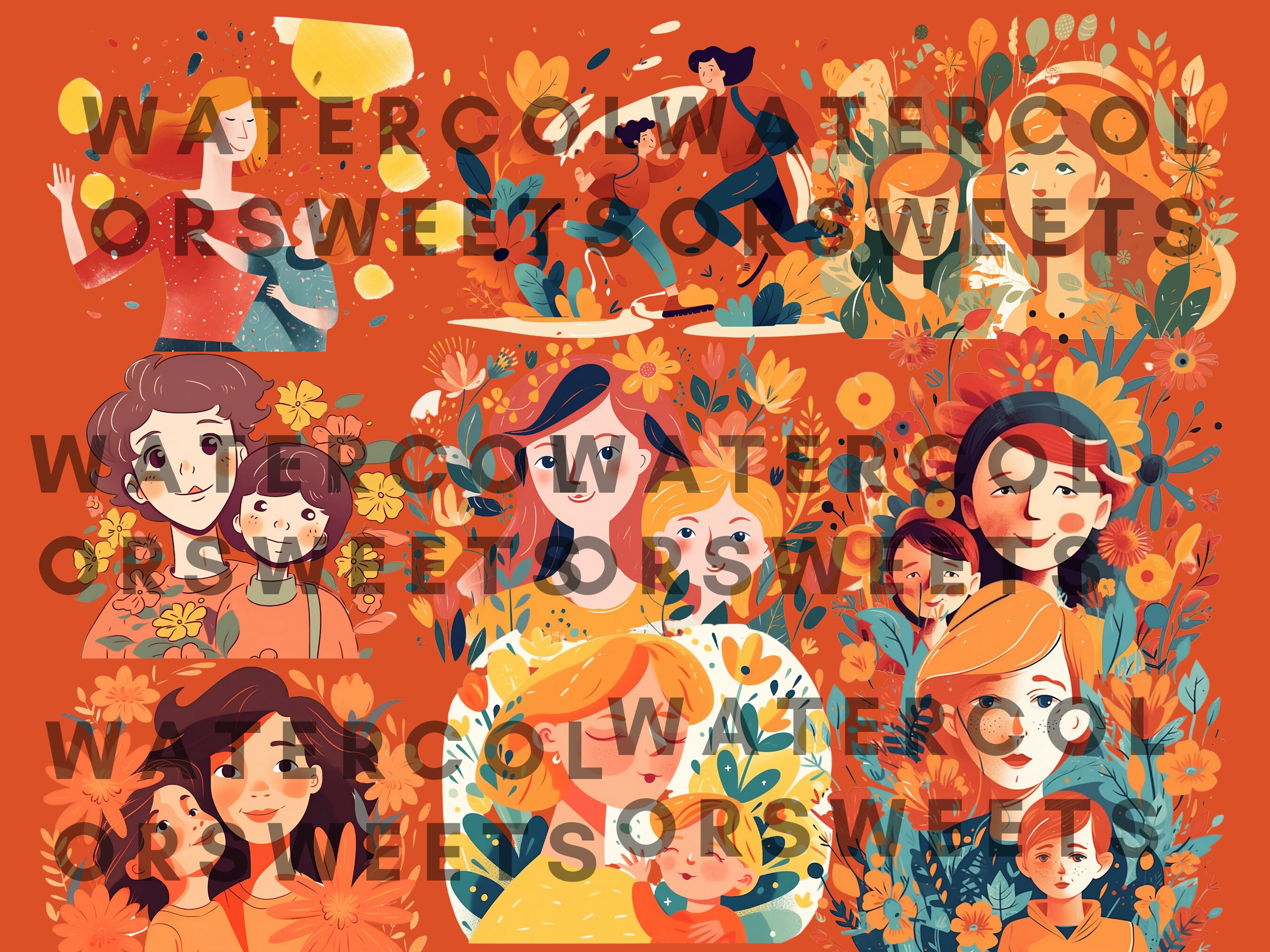 Mothers Day Clipart Mom and Son Boy Clipart Family Clipart Flower ...