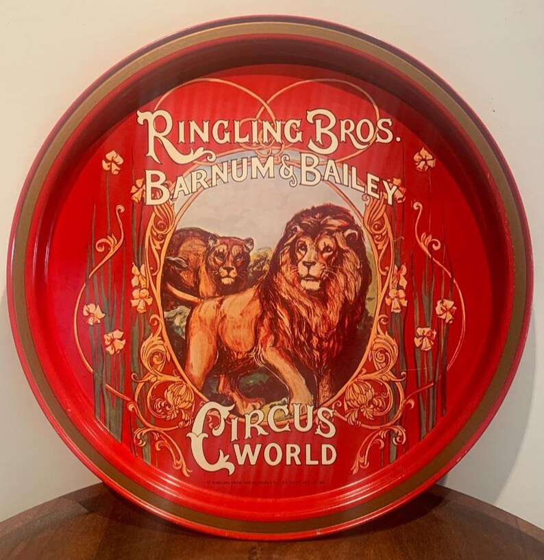 Vintage Ringling Brothers Barnum and Bailey Metal Tin Serving Tray. - Etsy
